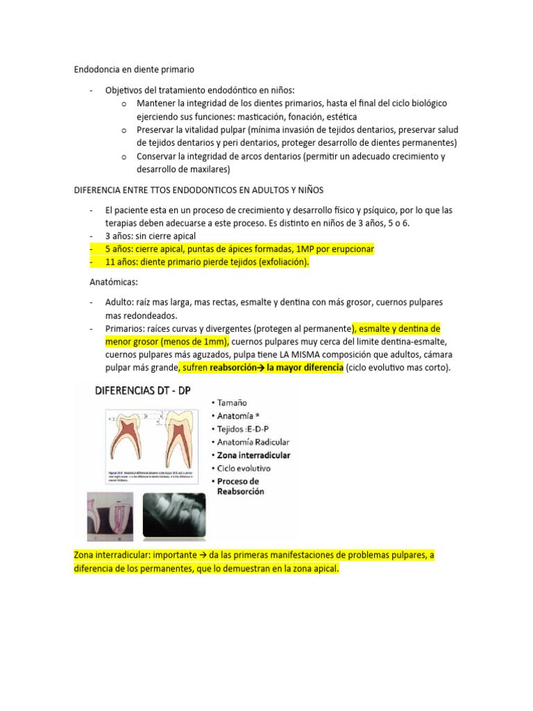 Endodoncia en Diente Primario | PDF | Especialidades Medicas | Medicina ...