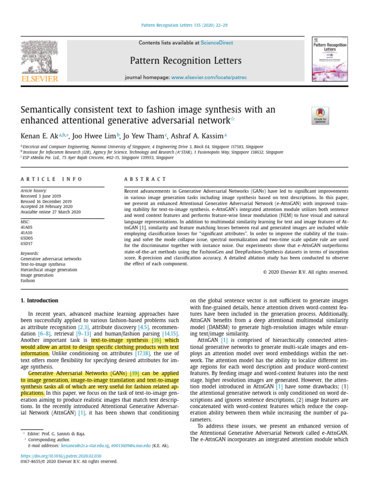 Semantically Consistent Text To Fashion Image Synthesis With An ... Semantically Consistent Text To Fashion Image Synthesis With An ...