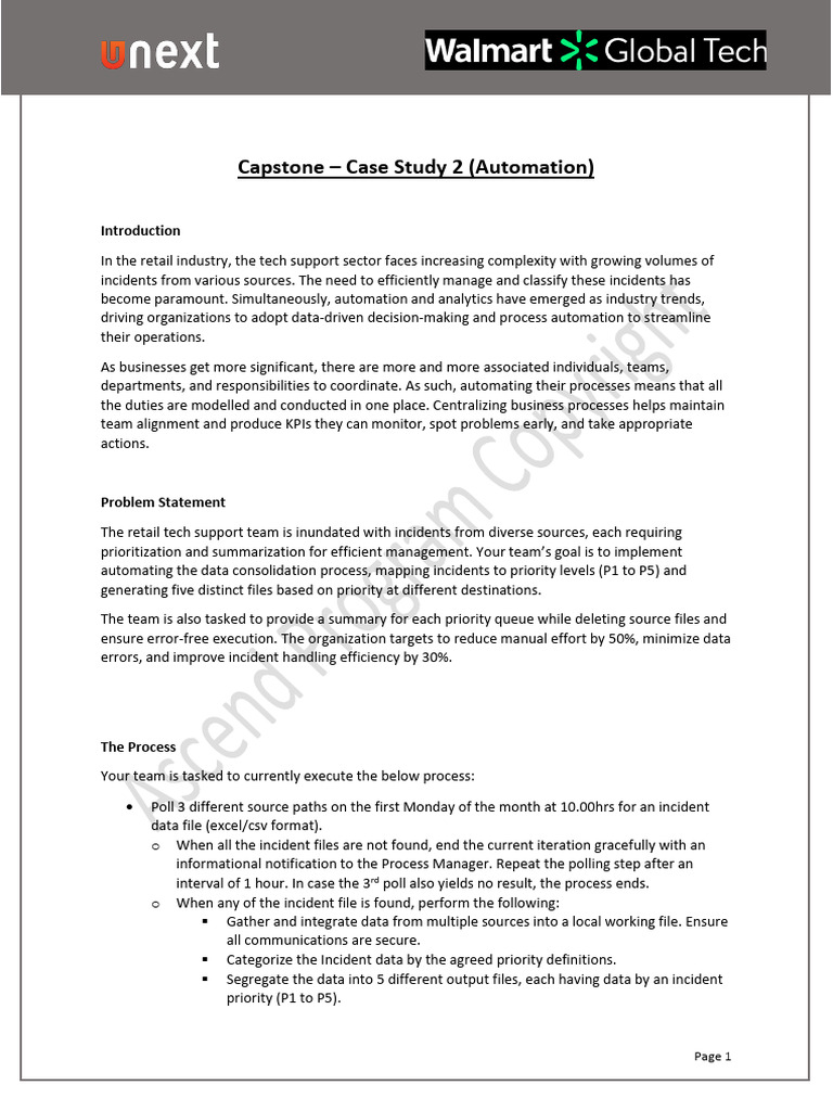 Capstone Case Study 2 - Automation | PDF | Automation | Systems Science