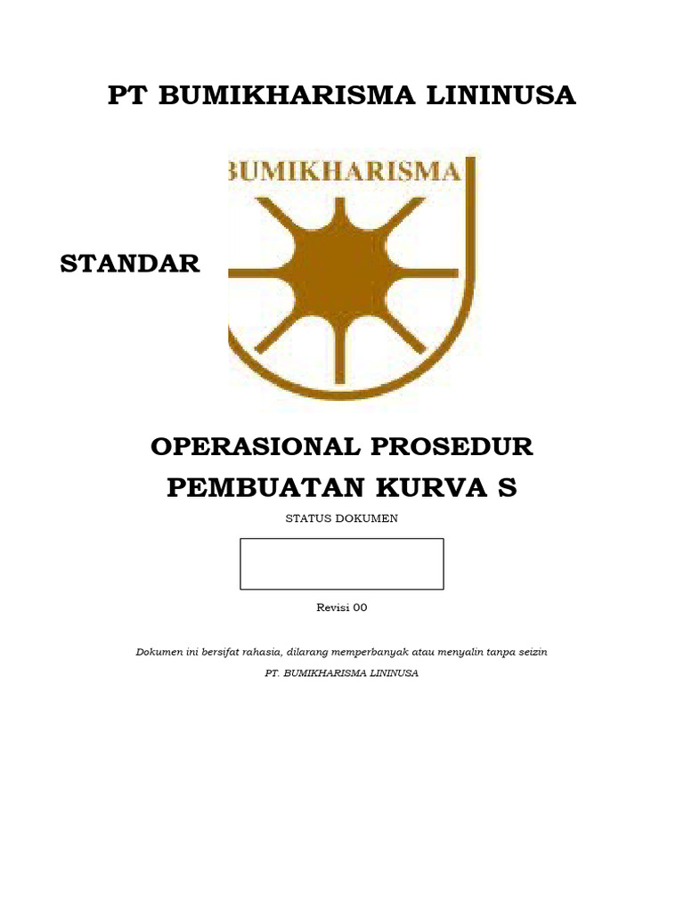 SOP Pembuatan Kurva S | PDF