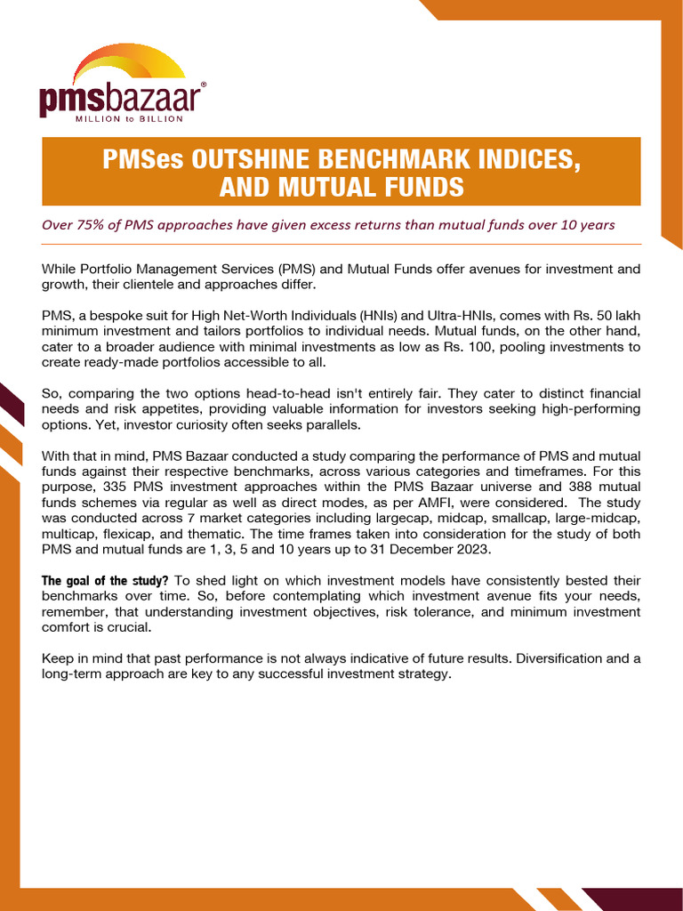 PMS vs Mutual Funds: Performance Insights | PDF | Investing | Mutual Funds