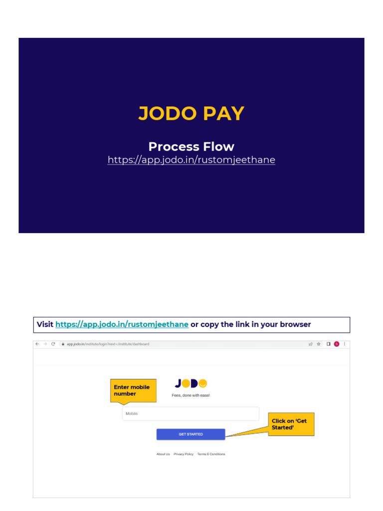 Jodo App: School Fee Payment Guide | PDF