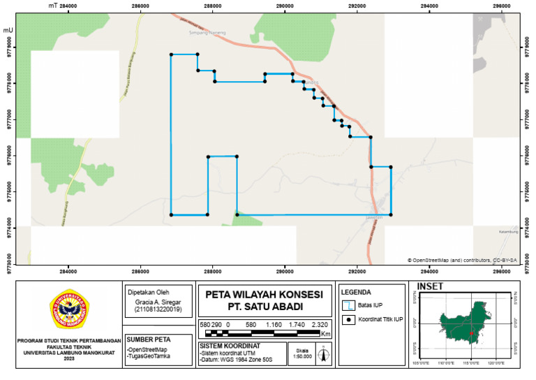 PETA BATAS IUP Gracia A. Siregar | PDF