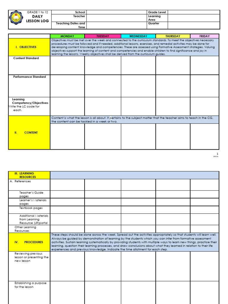 DLL-TEMPLATE (1) | PDF | Cognitive Psychology | Education Theory