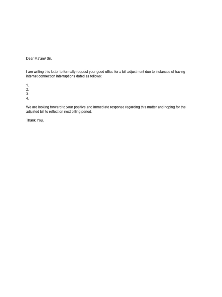 PLDT Bill Adjustment Request Guide | PDF | Finance & Money Management