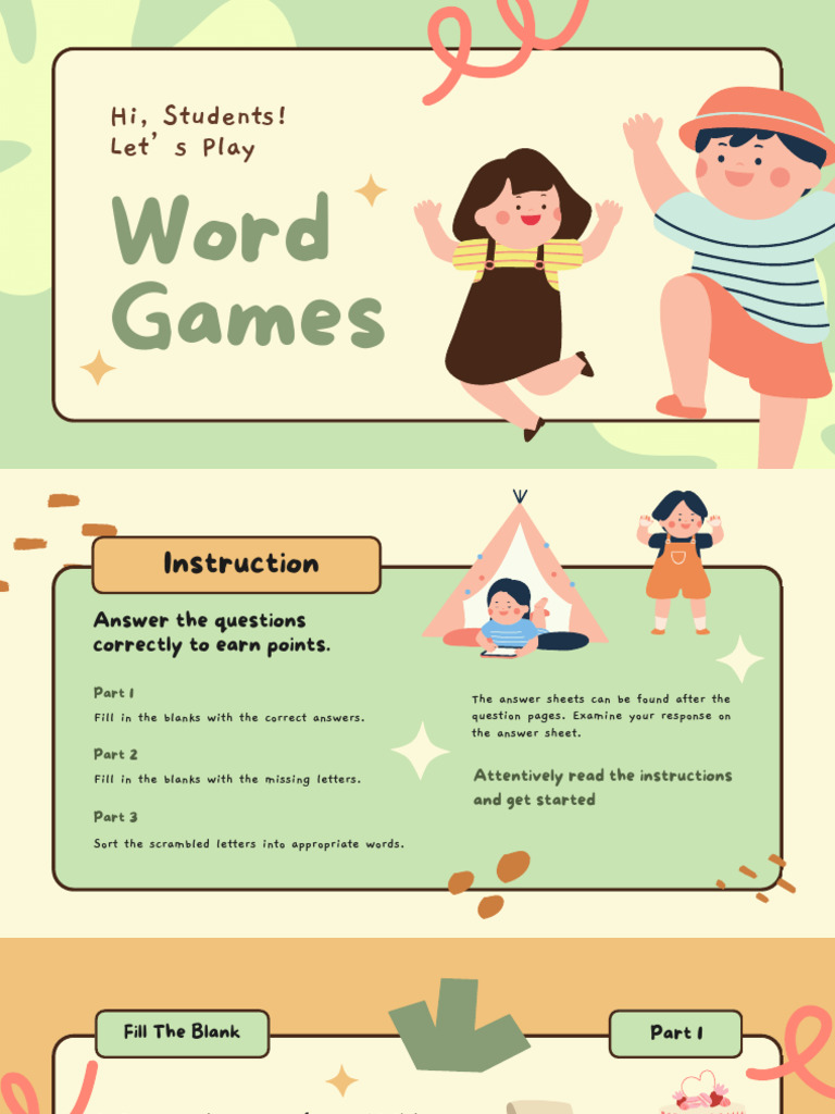Word Games | PDF | Language Arts & Discipline