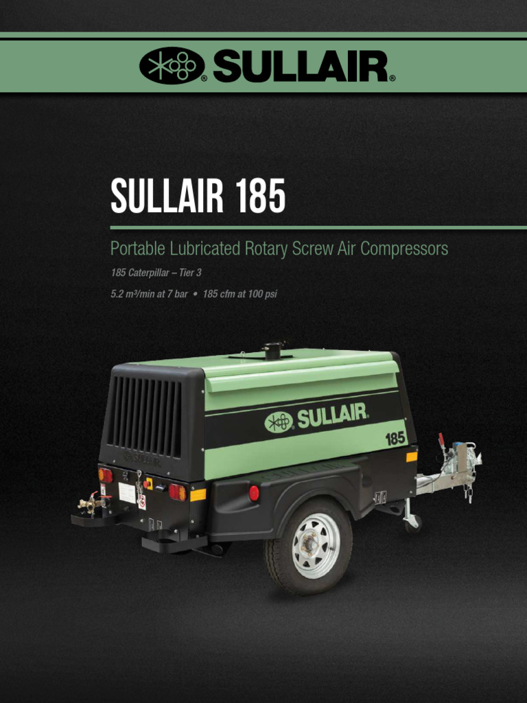 Sullair DPQ2G185 Air Compressor | PDF | Horsepower | Radiator