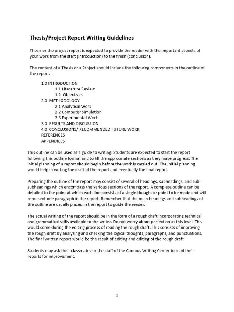 Projectthesis - Presentation MSME Report Writing Guidelines 20221117 | PDF | Simulation ...