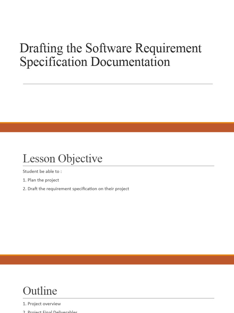 Lecture 04 - Drafting The Software Requirement Specification Documentation | PDF | Operating ...