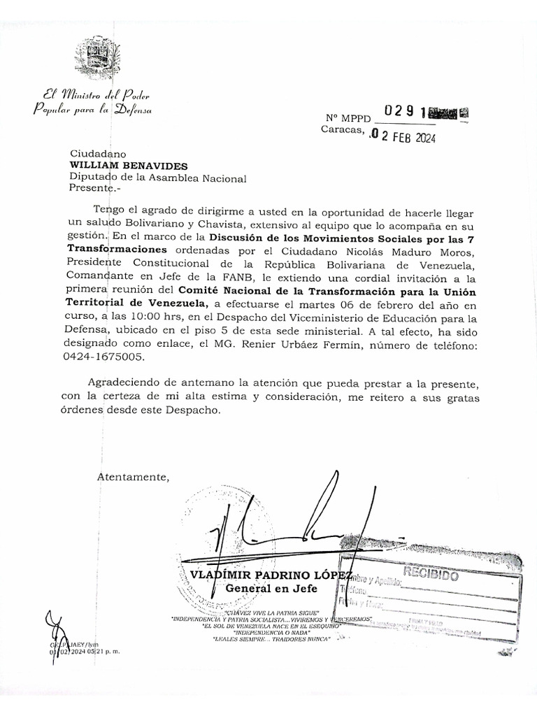 Diputado William Benavides | PDF