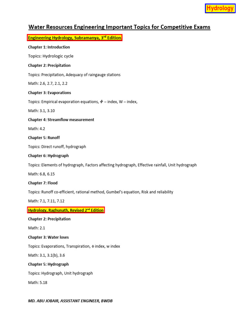 04 Wre | PDF | Fluid Mechanics | Hydrology