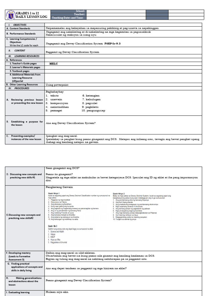 FILIPINO - Q1-W3 Day3 | PDF | Learning | Cognition