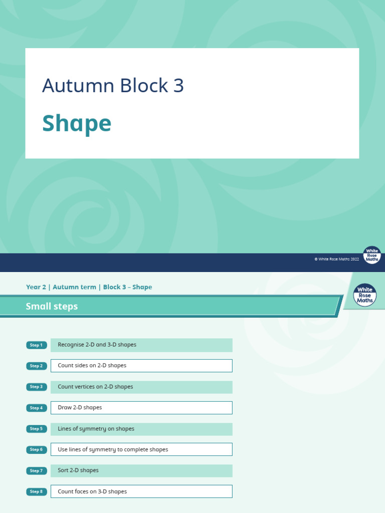 Y2 Autumn Block 3 SOL Shape-2 | PDF | Shape | Symmetry