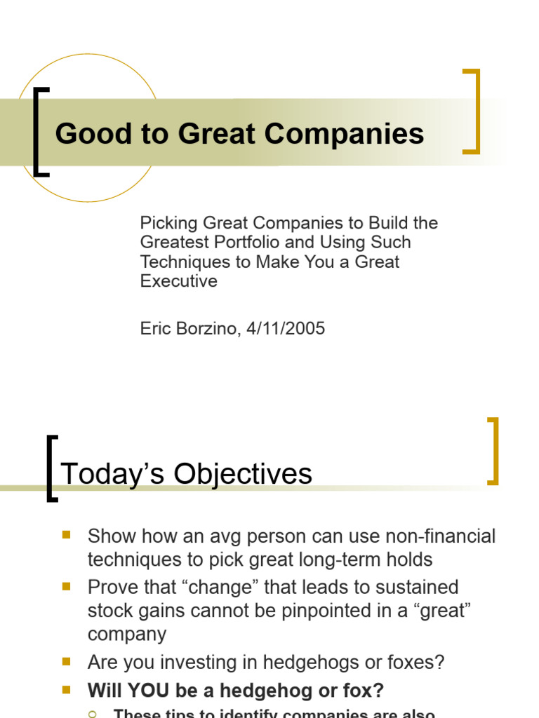 Good To Great - Book | PDF