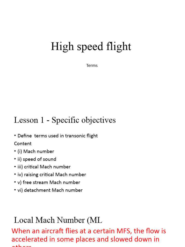 Understanding Transonic Flight and Mach Number | PDF | Mach Number ...
