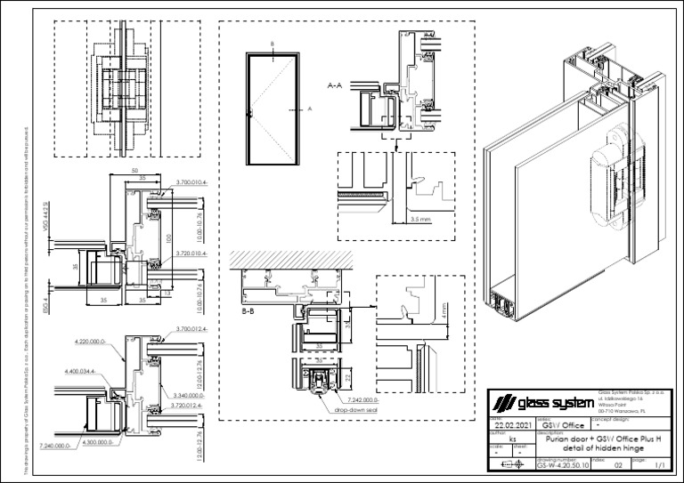 Gs W 4205010 02 en - Purian - GSW Office Plus H - Hidden Hinge | PDF