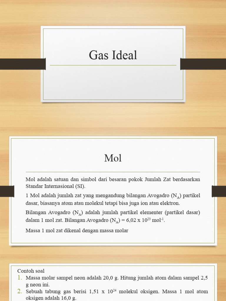 Gas Ideal | PDF | Metode & Bahan Ajar | Sains & Matematika