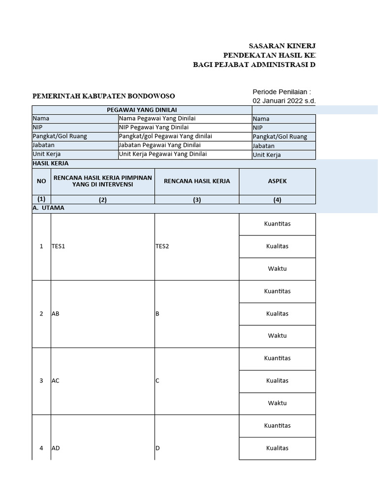 Contoh SKP JA JF | PDF