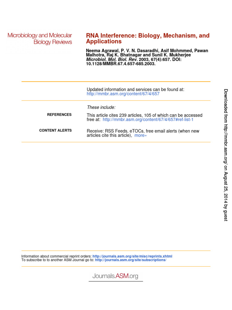 RNAi | PDF | Rna Interference | Small Interfering Rna