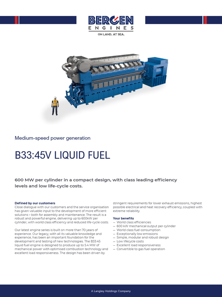 B33:45V Liquid Fuel Engine Overview | PDF | Engines | Diesel Engine