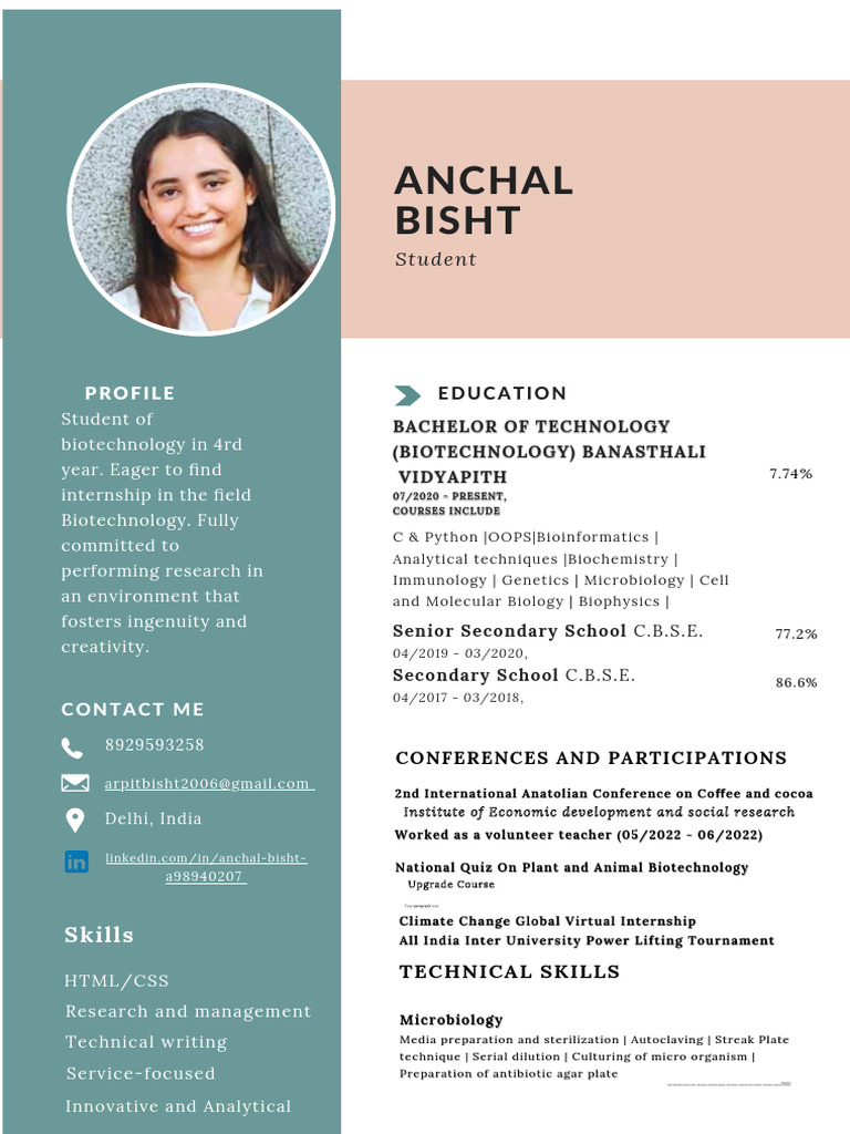Anchal Bisht | PDF | Biology | Life Sciences
