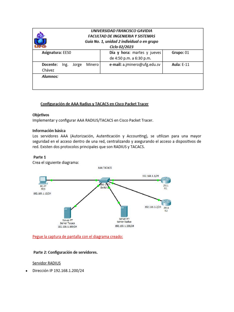 Configuración AAA RADIUS y TACACS en Cisco | PDF | Radio | Dirección IP
