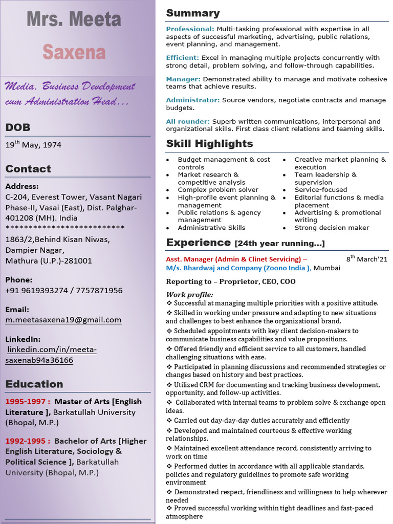 Resume 2 PDF | PDF