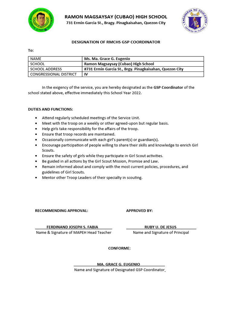 Designation Letter | PDF