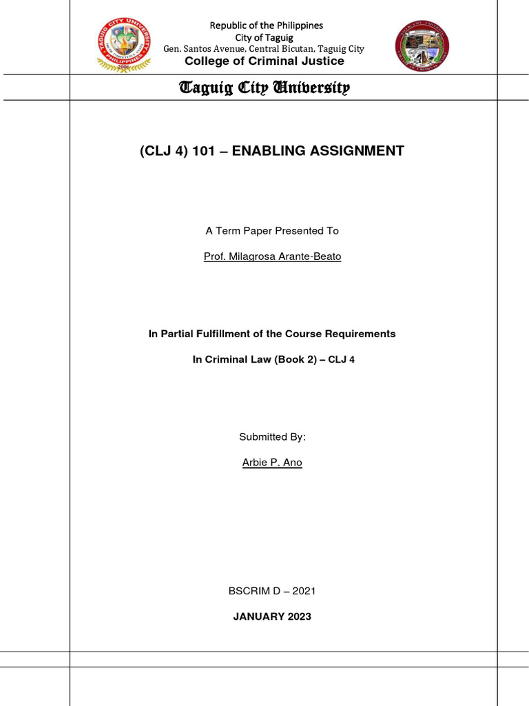 101 Enabling Assignment Ano d2021 | PDF | Detention (Imprisonment ... 101 Enabling Assignment Ano d2021 | PDF | Detention (Imprisonment ...