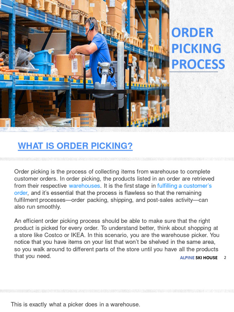 Issd Order Picking Process | PDF | Warehouse | Inventory
