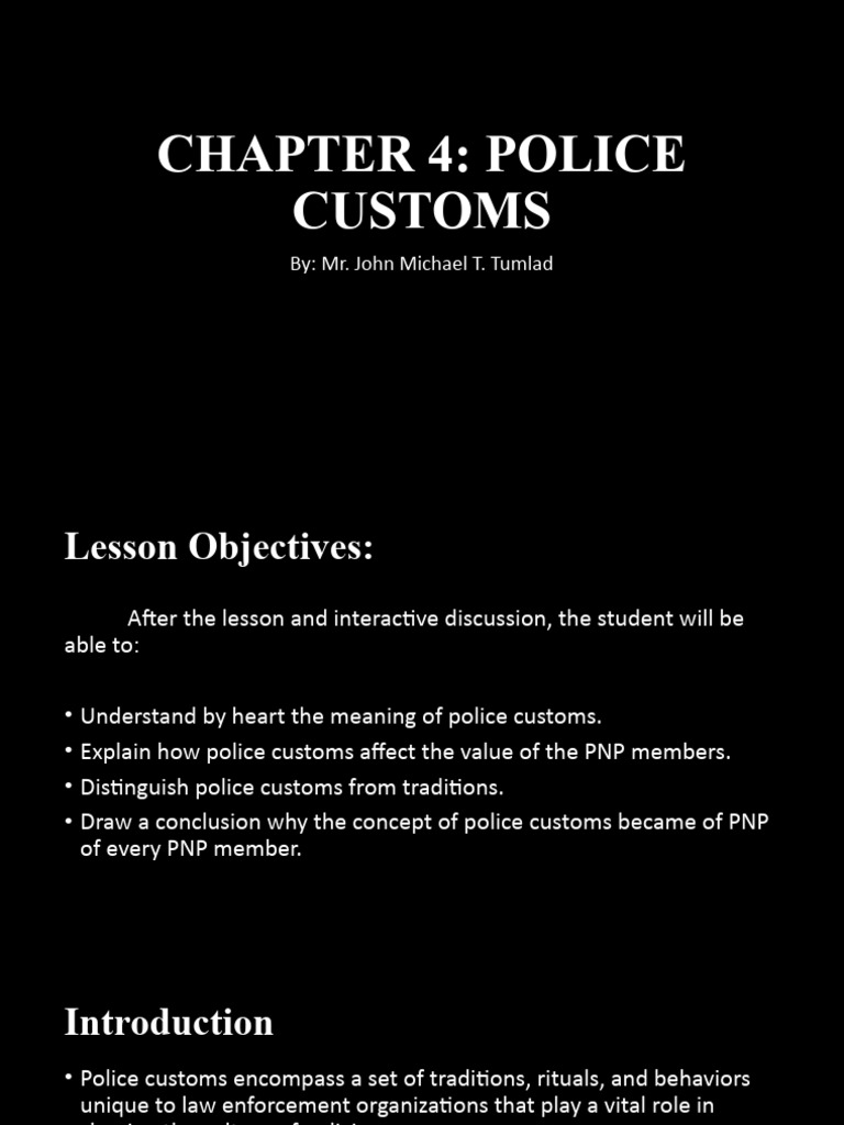PNP Customs and Traditions Overview | PDF | Traditions | Police