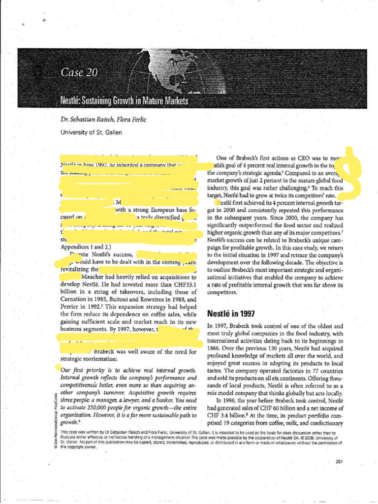 Case Study Nestle | PDF