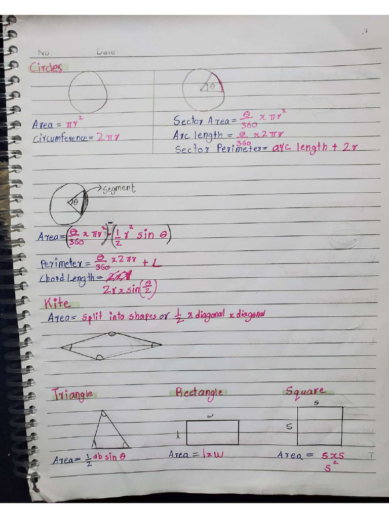 Mensuration Notes | PDF