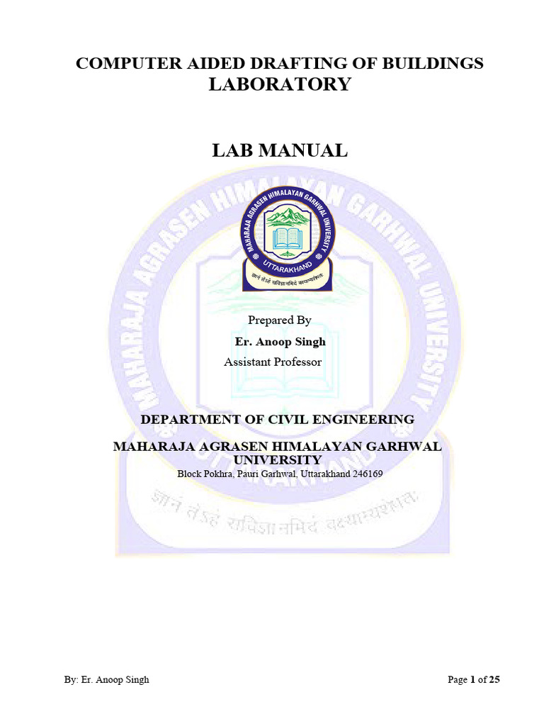 Autocad Lab Manual Pdf Computer Monitor Printer Computing