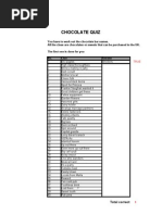 Sweet Quiz Answers | PDF | Confectionery | Chocolate