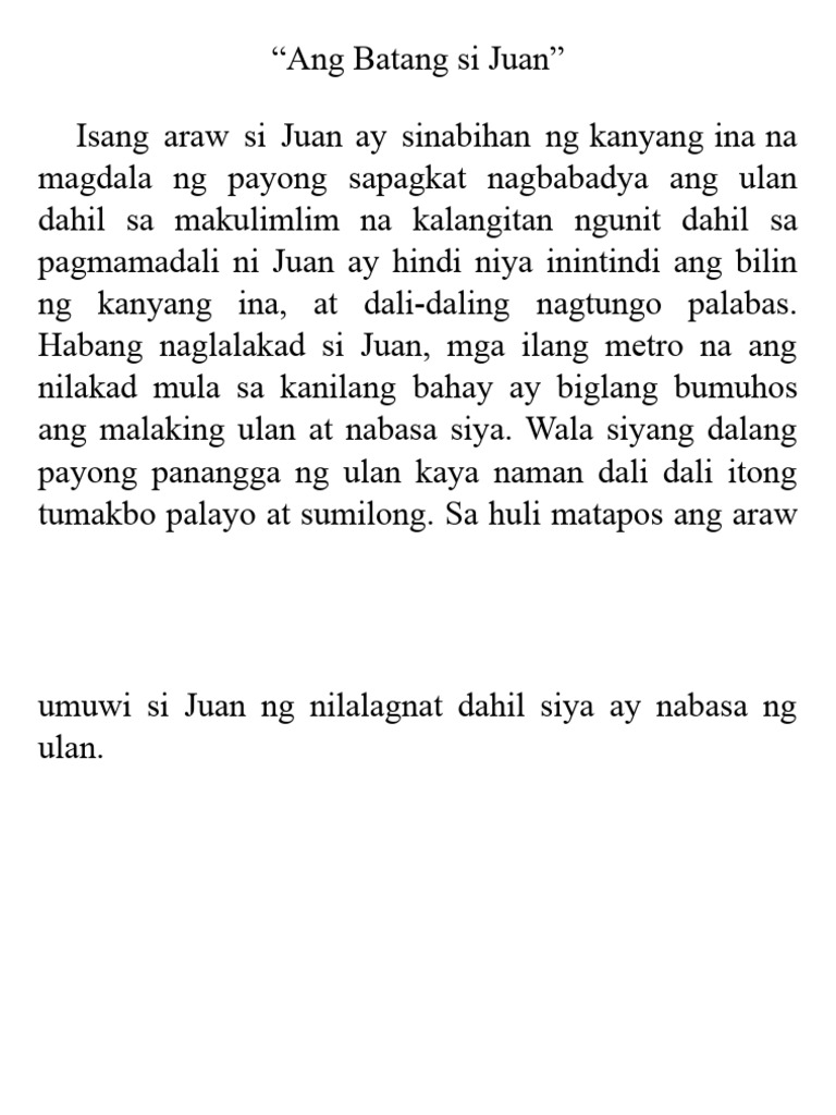 Ang Batang Si Juan | PDF
