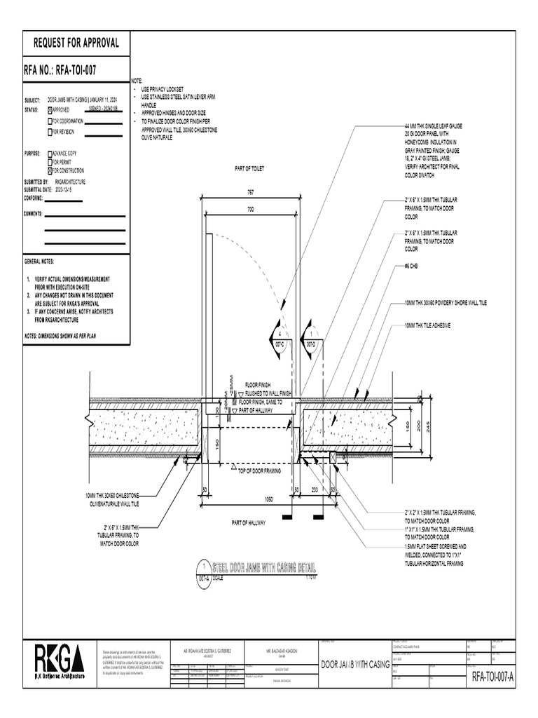 Steel Door Jamb and Casing Details | PDF | Door | Building Technology