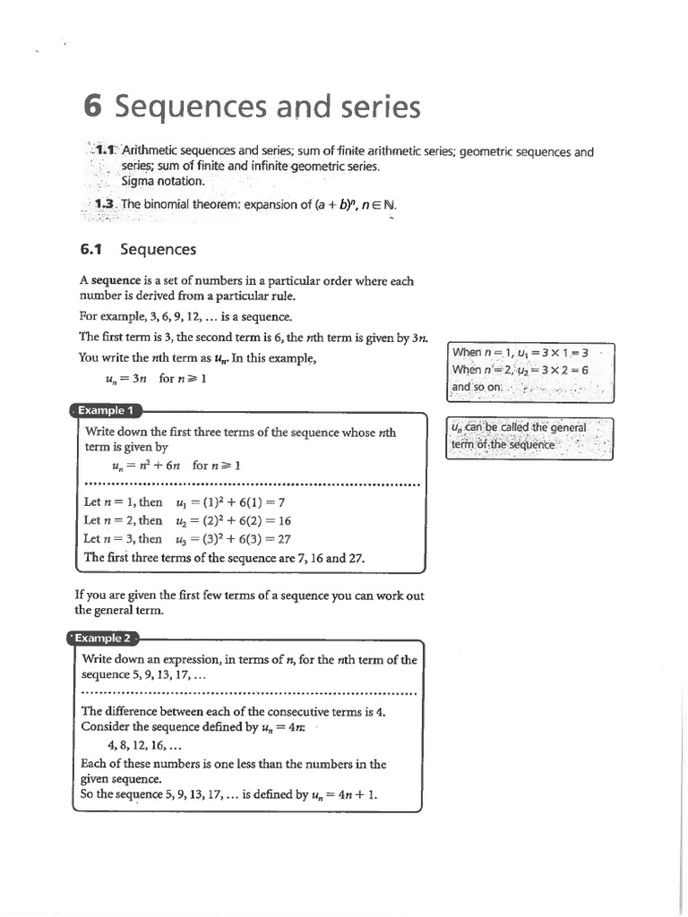 Chapter 6 - Sequence and Series | PDF