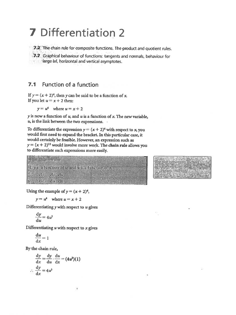 Chapter 4 - Differentiation 2 | PDF