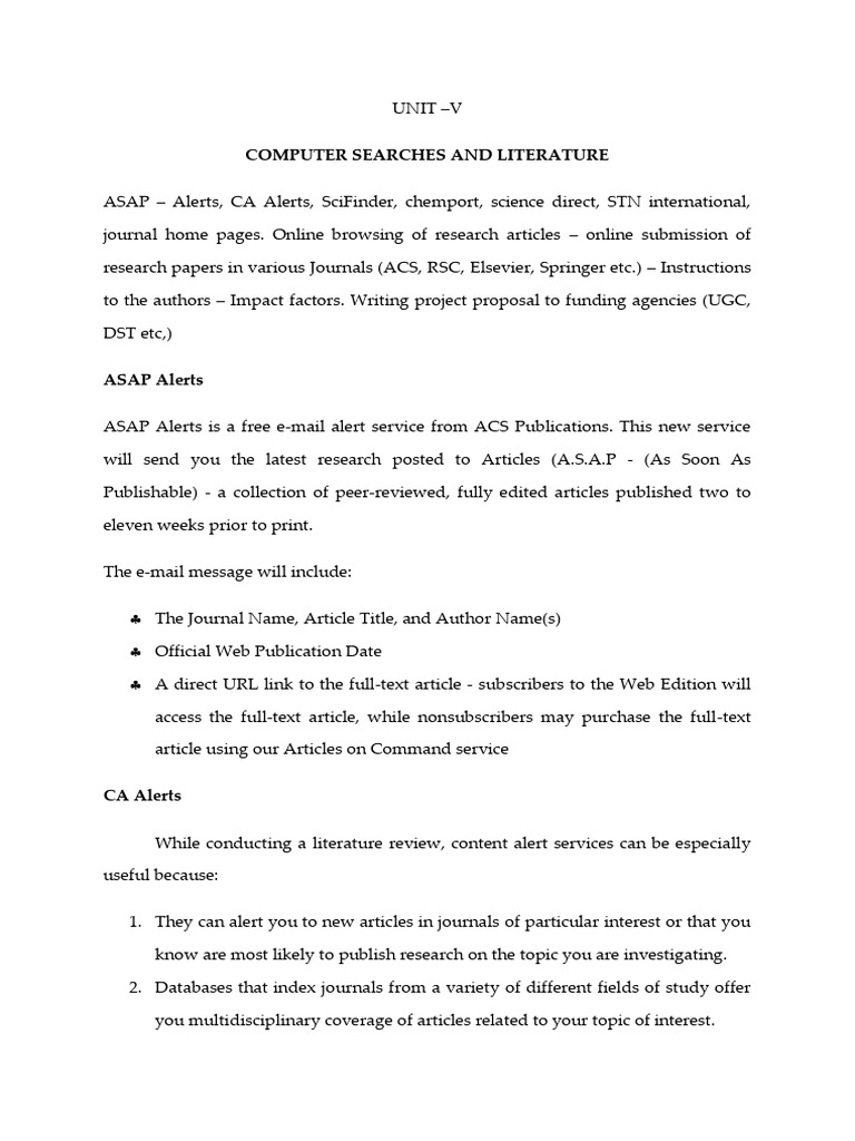 Unit - V | PDF | Academic Journal | Open Access