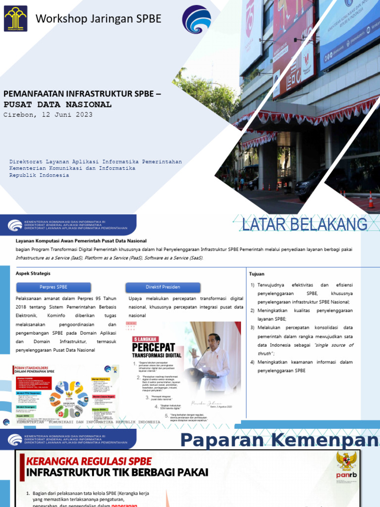 Materi Workshop Jaringan SPBE - PEMANFAATAN INFRASTRUKTUR SPBE - PUSAT ...
