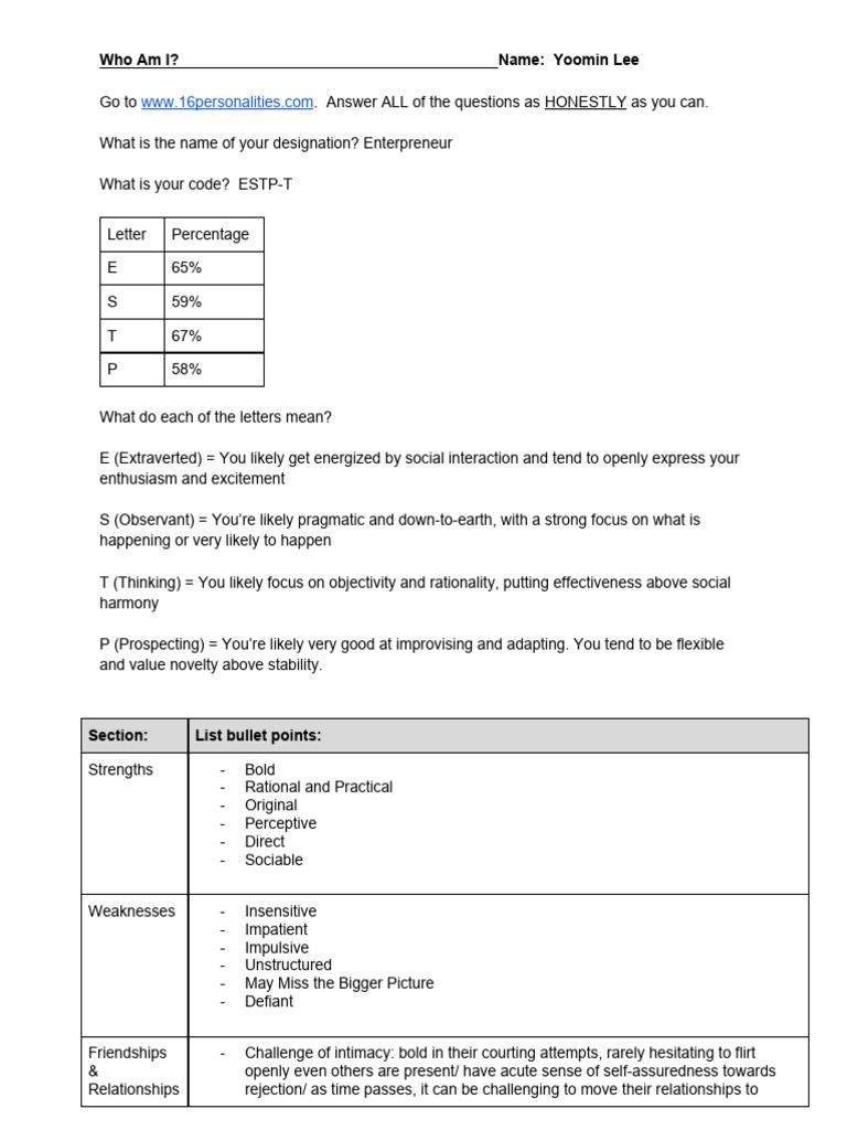 16 Personalities | Download Free PDF | Creativity | Psychology