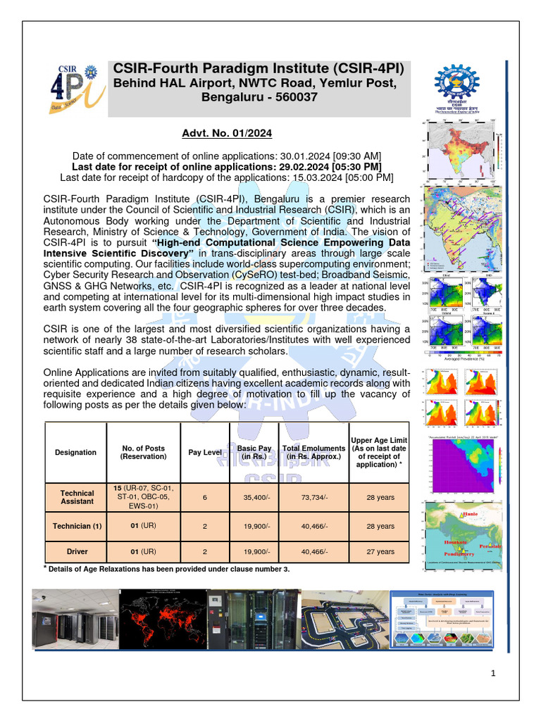 Final Advt 01-2024 29 01 2024 | PDF | Multiple Choice | Diploma