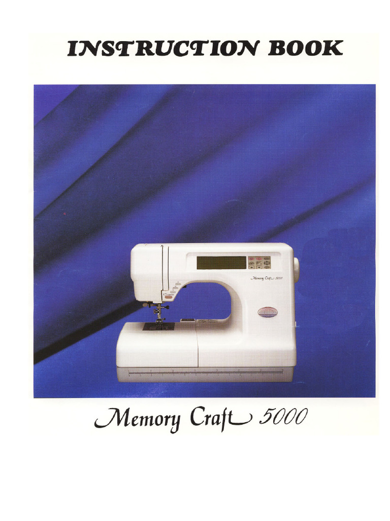 Janome Memory Craft 5000 Sewing Machine Instruction Manual | PDF