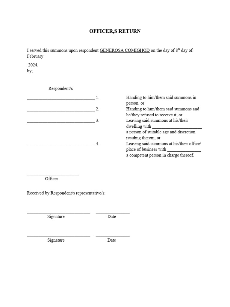 KP # 9 Officers Return | PDF | Law