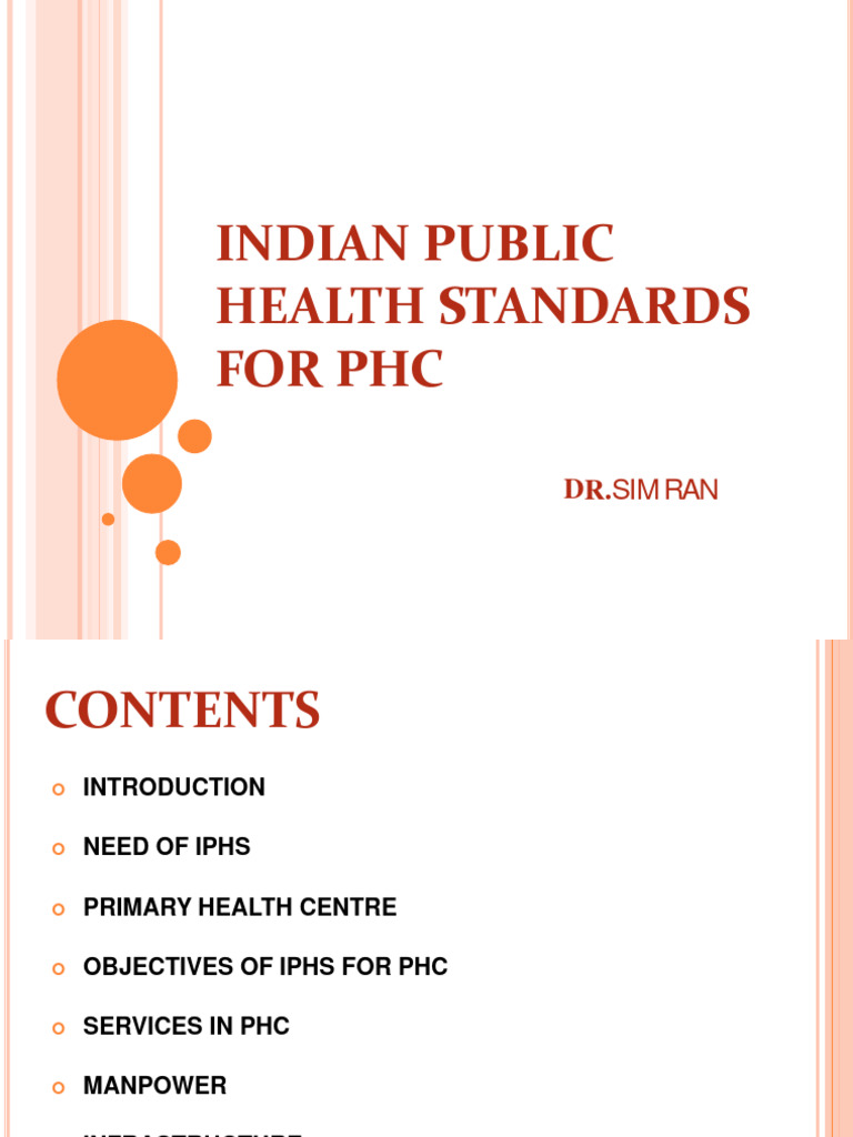 IPHS Guidelines for Primary Health Centres | PDF | Sexually Transmitted ...