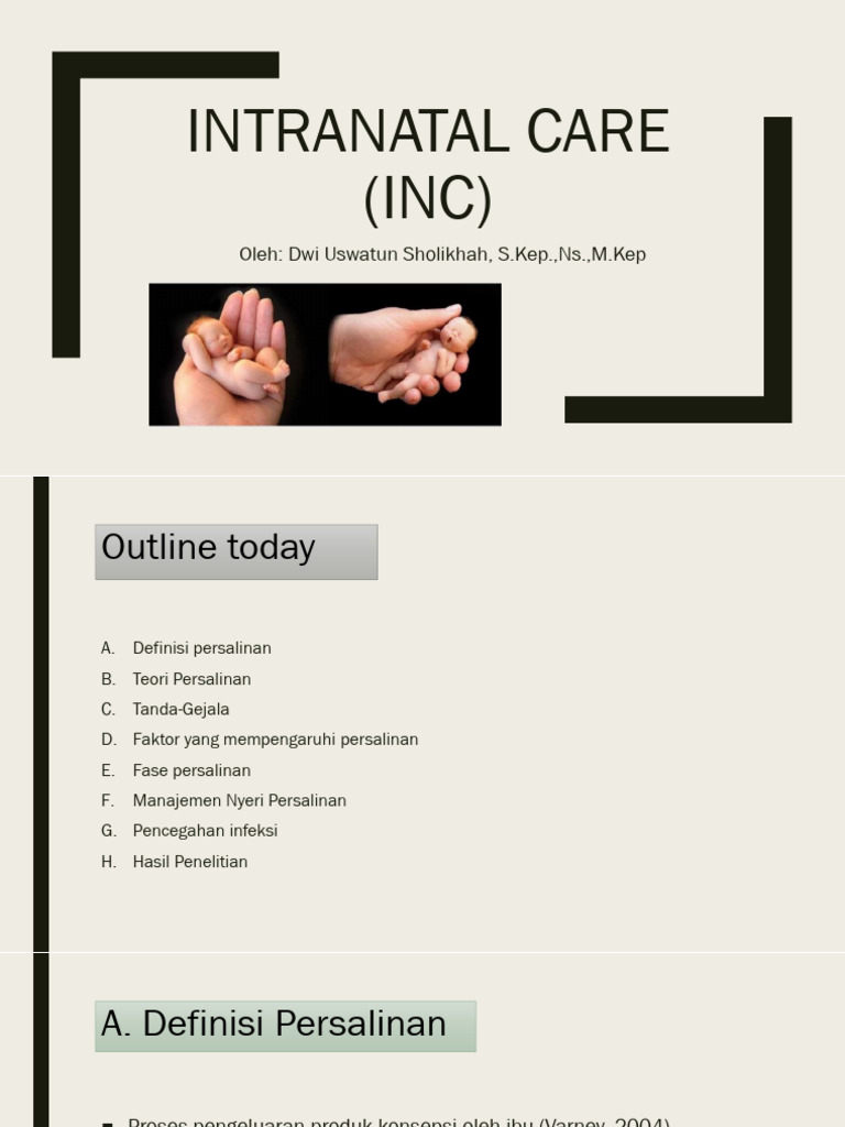 Intranatal Care | PDF | Kesehatan Holistik