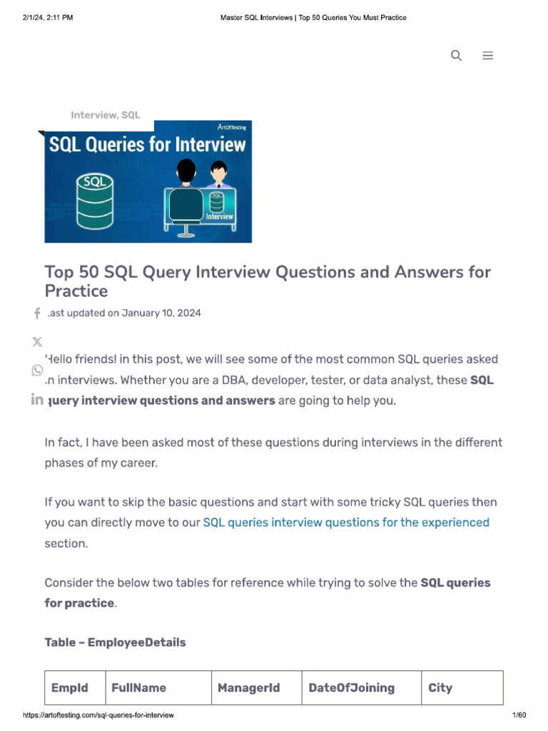 SQL QUERY | PDF