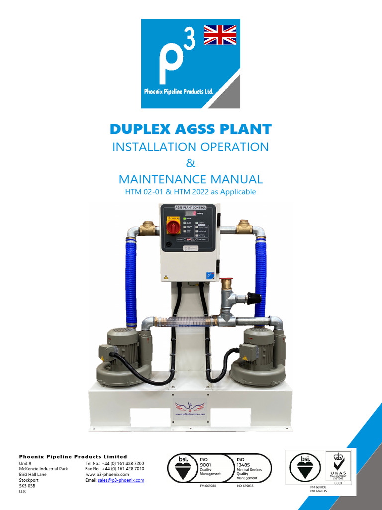 P3 Duplex AGSS Plant O&M Manual Rev 5 | PDF | Switch | Valve